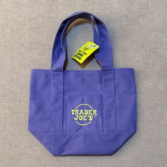 Trader Joe'S | Other | Trader Joes Purple Mini Tote Bag | Poshmark